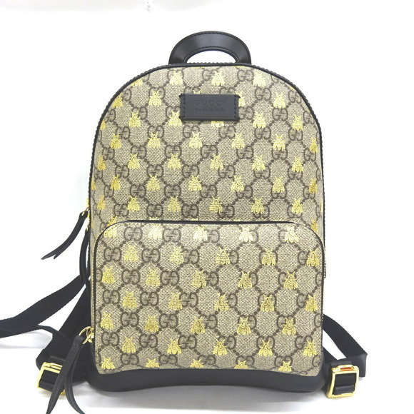 Gucci | Bags | Gucci Gg Backpack Black Supreme Bee Rucksack | Poshmark